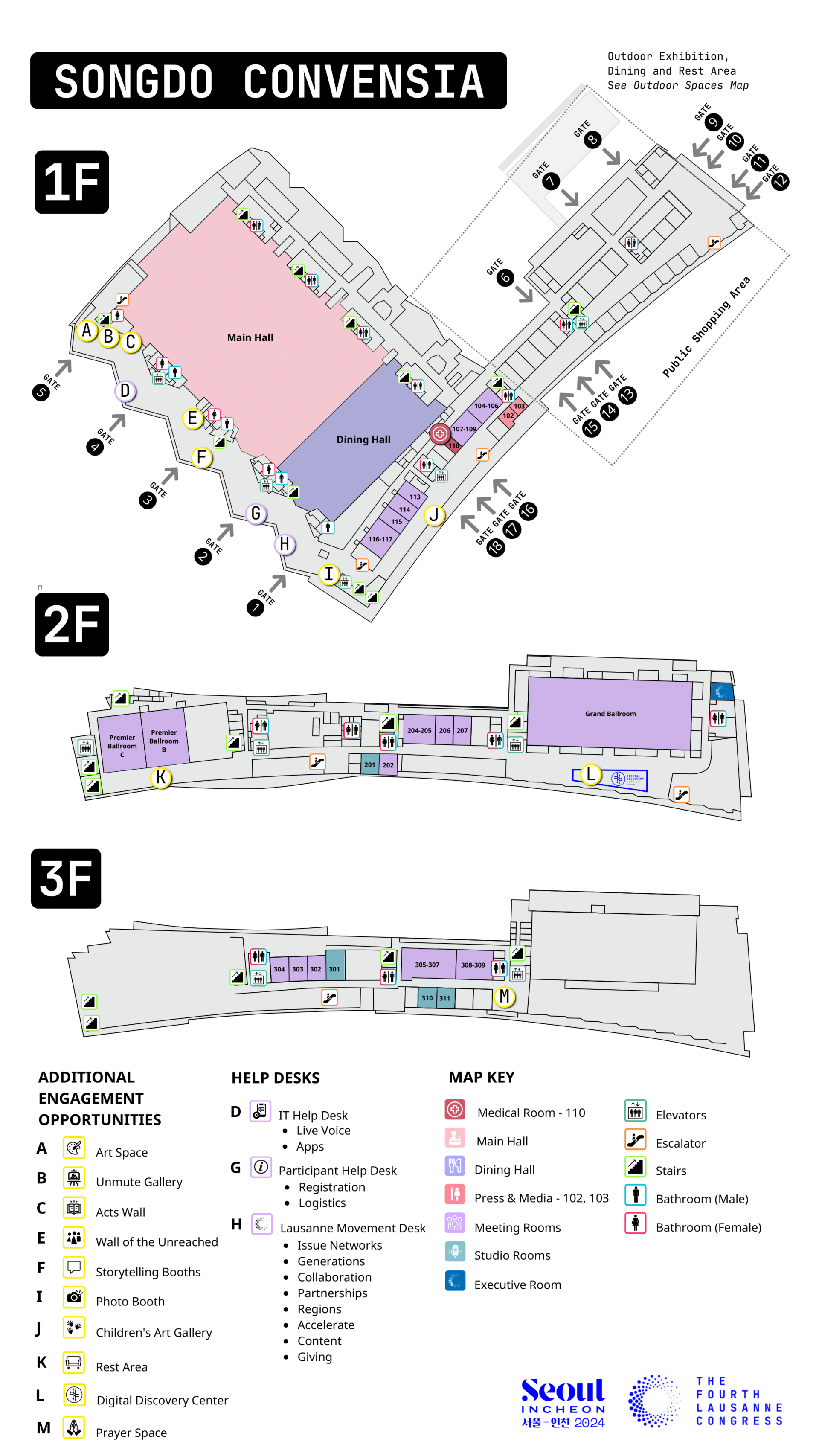 Songdo Convensia Map - The Fourth Lausanne Congress